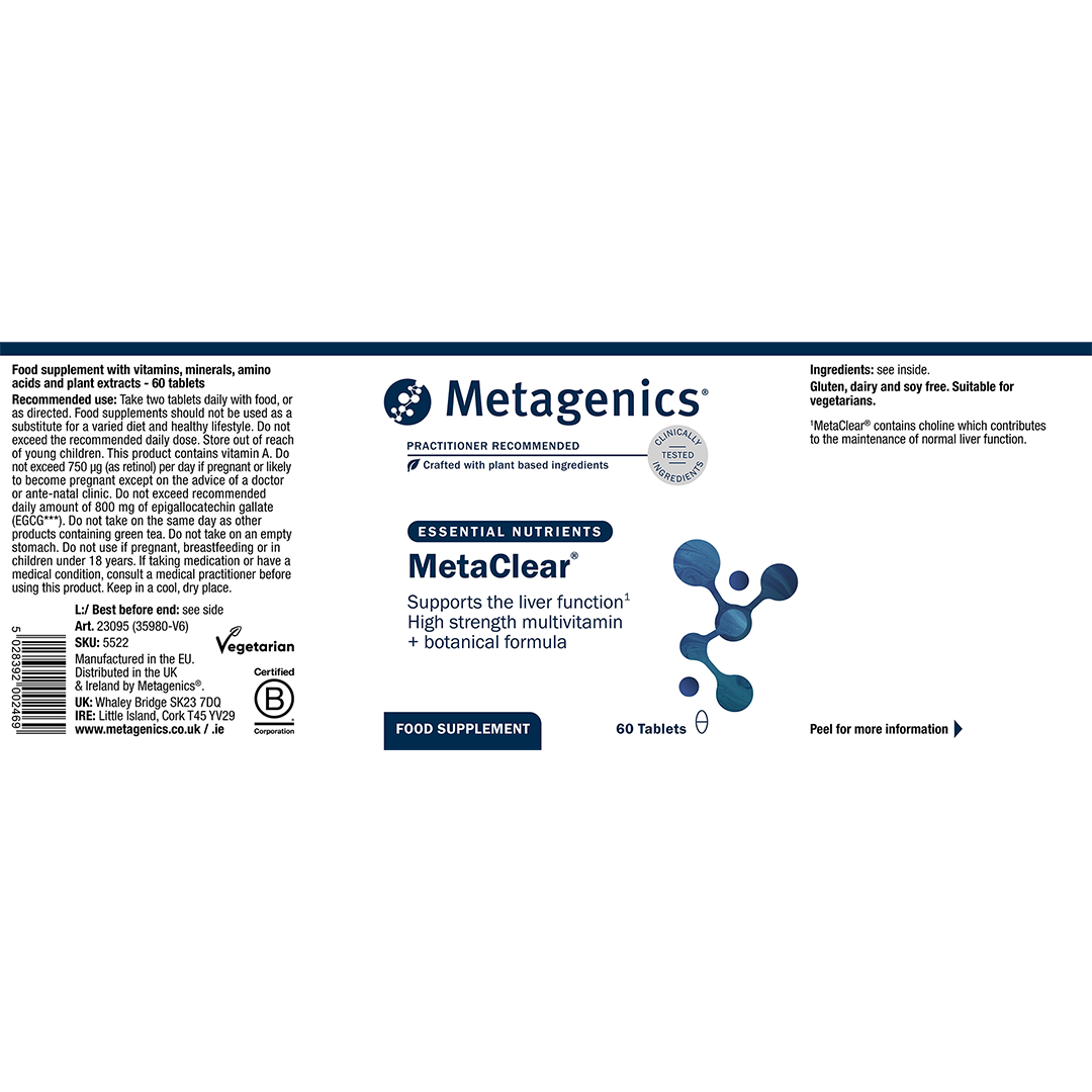 MetaClear 60 Tablets to Support Liver Function | Metagenics UK